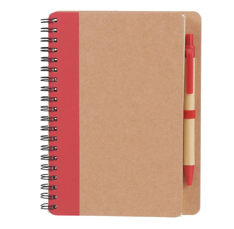 Eco Spiral Notebook with Pen - Custom Branded Promotional Notebooks ...